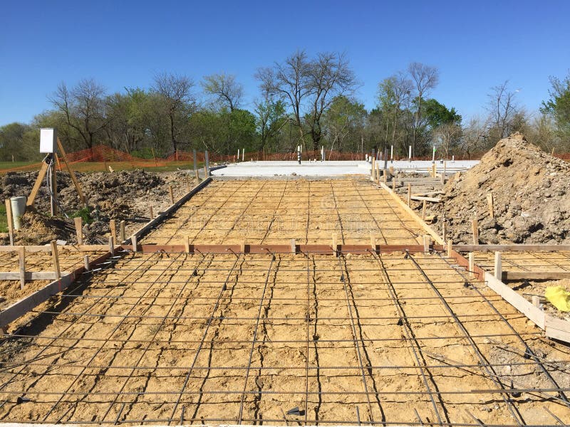 A new house foundation stock photo. Image of garage, homes - 68953192