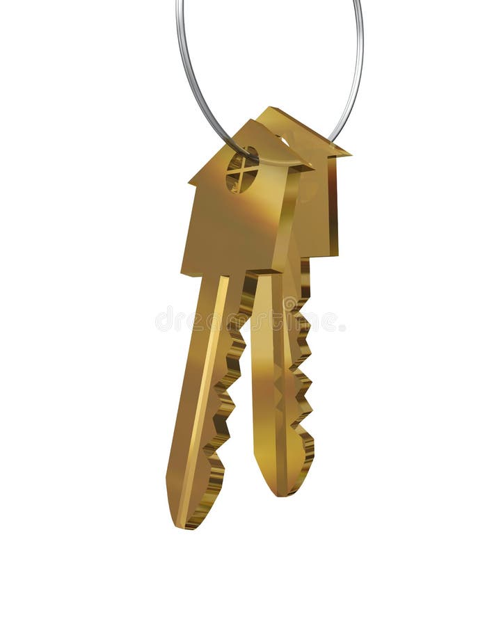 House Keys with House Icon Keyring. Concept for Property Ownership ...