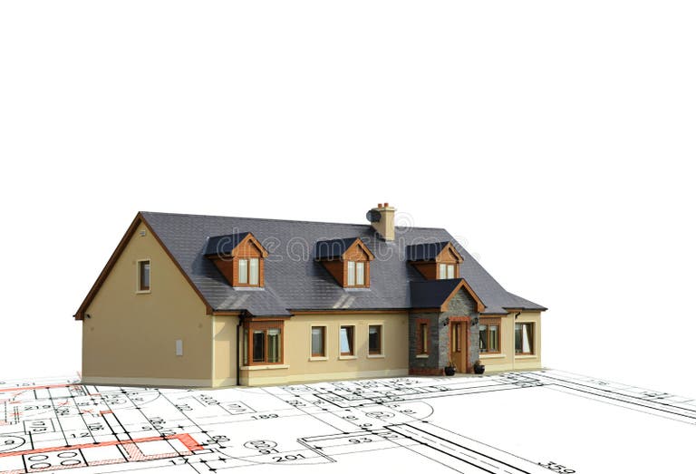 New house project stock photo. Image of generated, architecture - 19111128