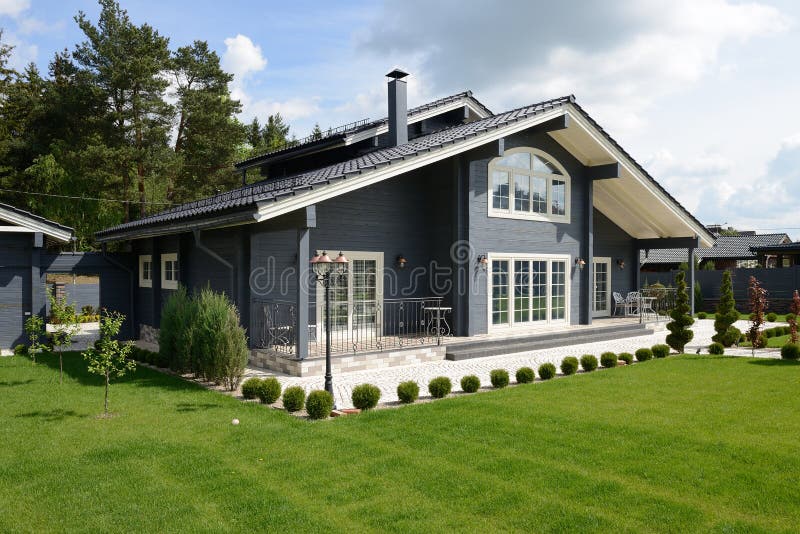 New house with sun ray stock photo. Image of front, building - 156632960