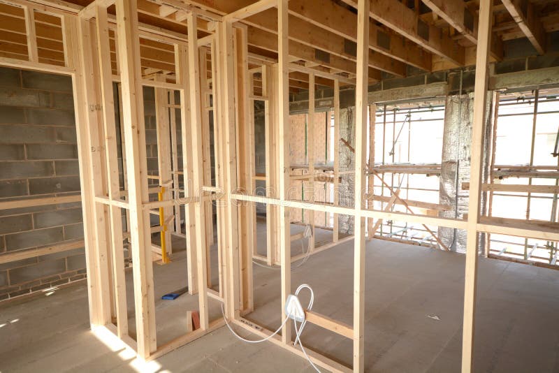 New House Timber First Fix Building Construction Editorial Stock Image ...