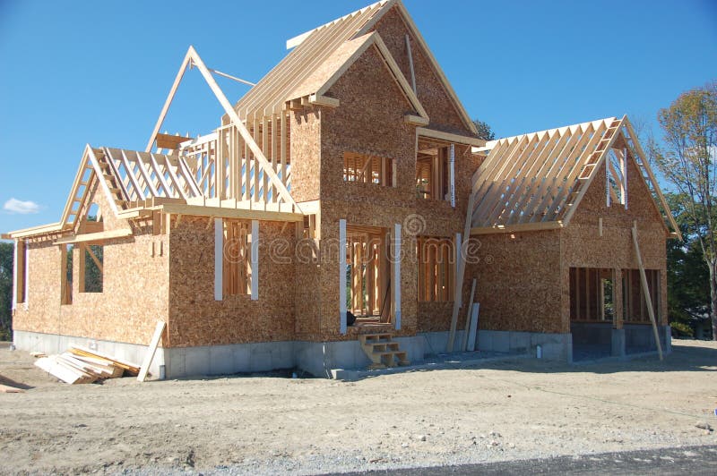 New House Under Construction Stock Photo - Image of real, lumber: 3308176