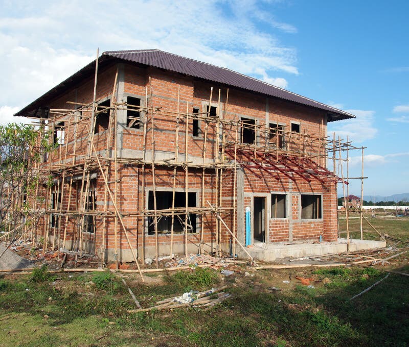New House Under Construction Stock Image - Image of architecture ...