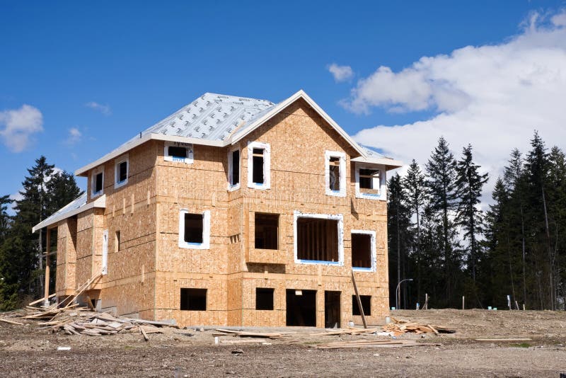 New House Under Construction Stock Image - Image of remodeling ...