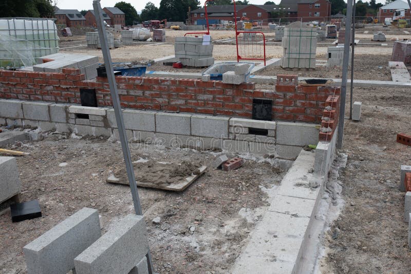 New House Under Construction on Residential Housing Development ...