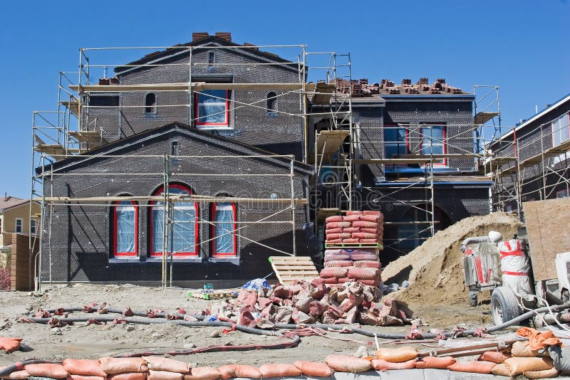 Townhouse Construction stock image. Image of suburb, structure - 8428573