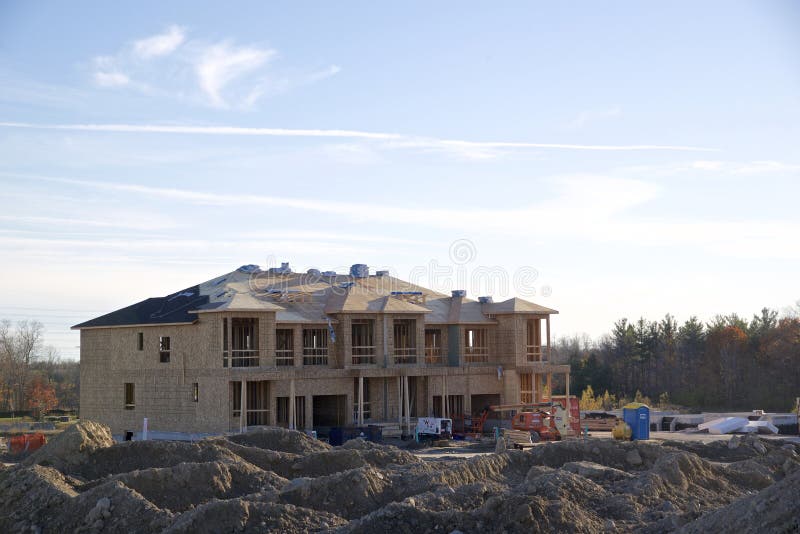 A New Housing Construction Site with Building Activity Editorial Stock ...