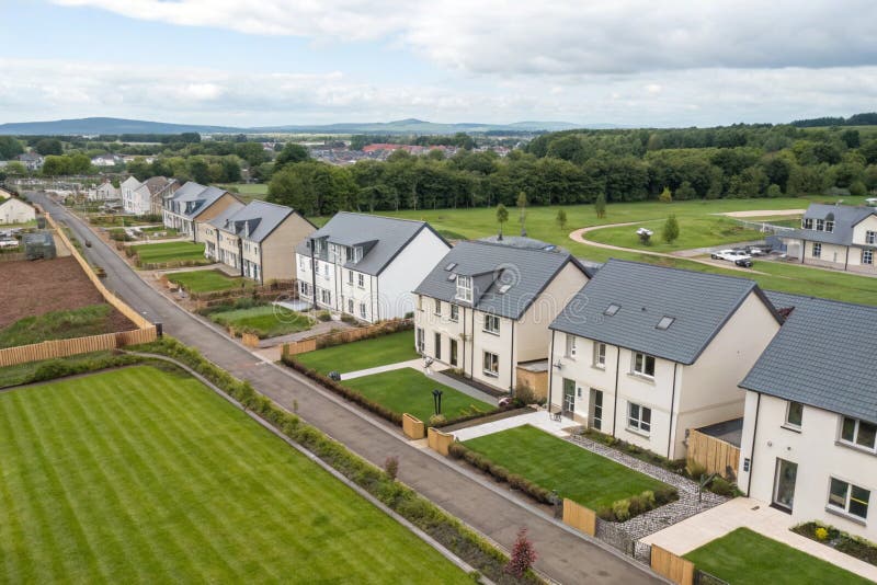 New Housing Development at Dargavel in Bishopton Stock Illustration ...