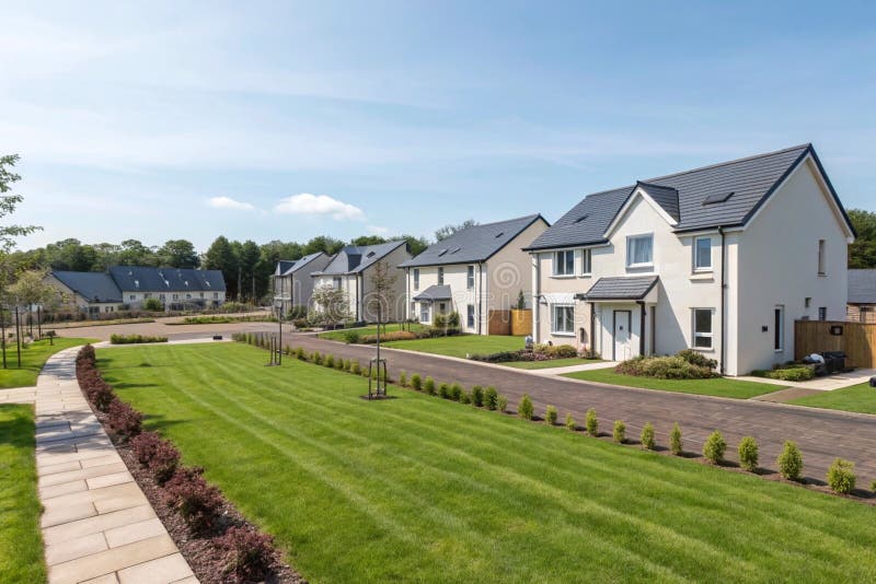 New Housing Development at Dargavel in Bishopton Stock Illustration ...