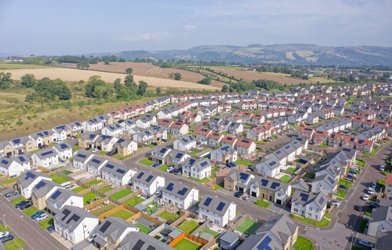 New Housing Development at Dargavel in Bishopton Stock Photo - Image of ...