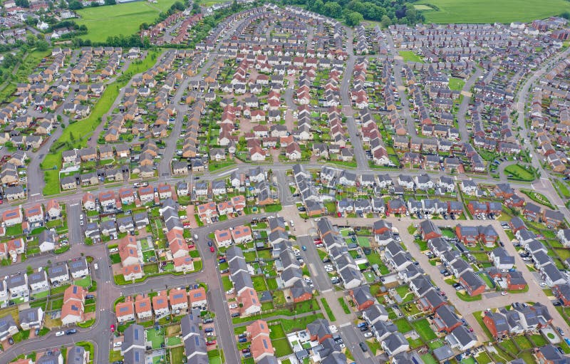 New Housing Development at Dargavel in Bishopton Stock Photo - Image of ...