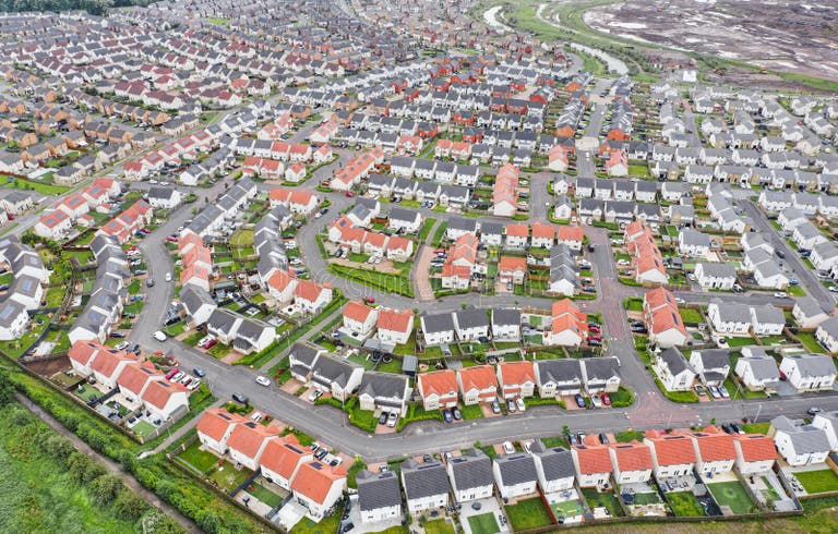 New Housing Development at Dargavel in Bishopton Stock Photo - Image of ...