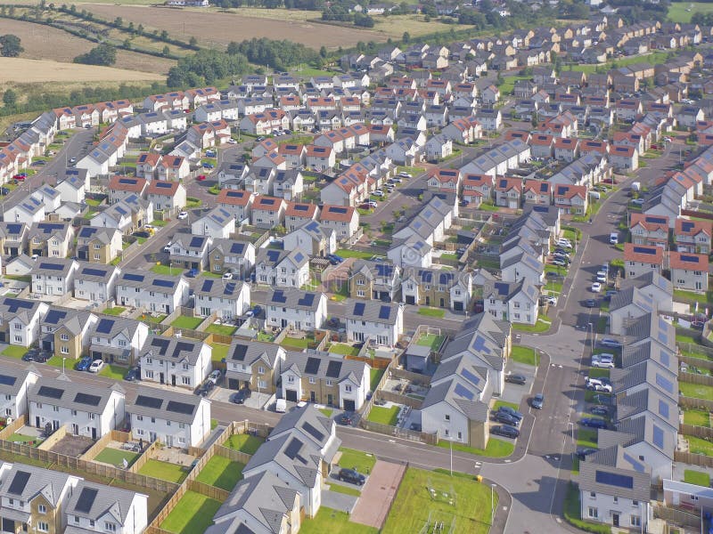 New Housing Development at Dargavel in Bishopton Stock Photo - Image of ...