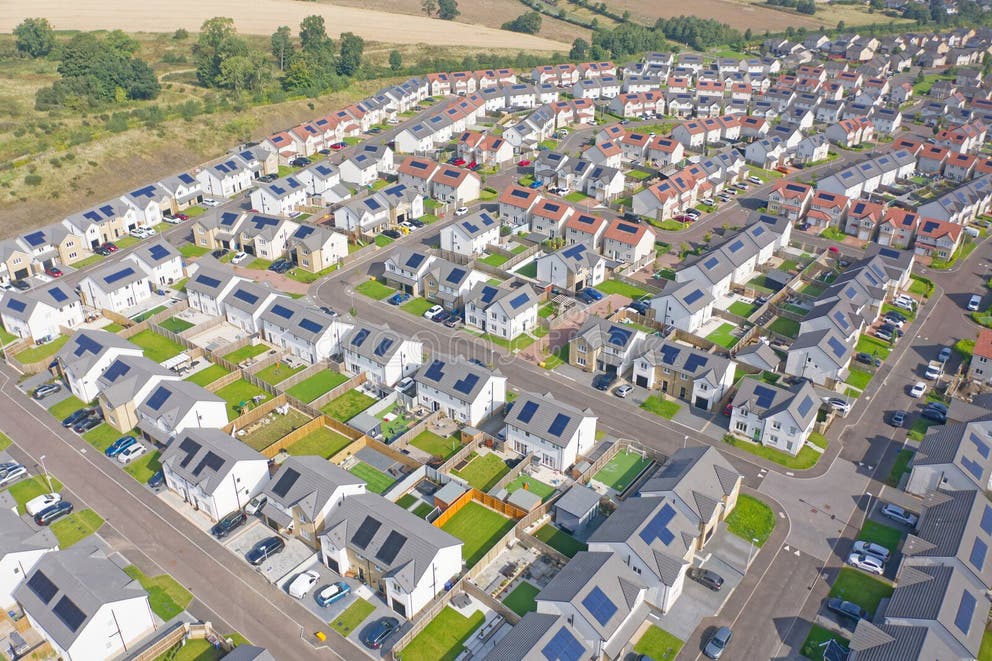 New Housing Development at Dargavel in Bishopton Stock Photo - Image of ...