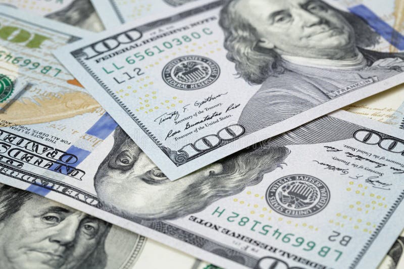 New Hundred Dollar Notes on Heap of Old Notes Stock Image - Image of ...