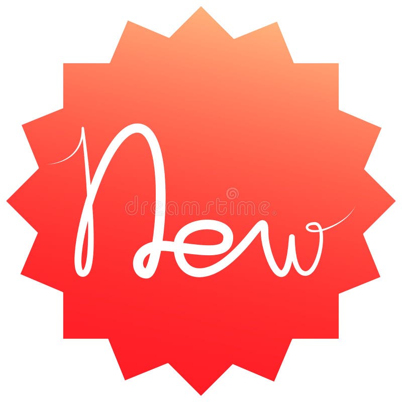 New Icon, Modern Flat Design. Vector Gradient Button Stock Illustration ...