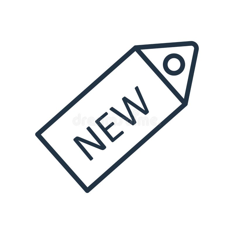 New Icon Vector Isolated on White Background, New Sign Stock Vector ...