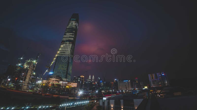 TRX Tun Razak Exchange or Exchange 106 Tower Stock Illustration ...