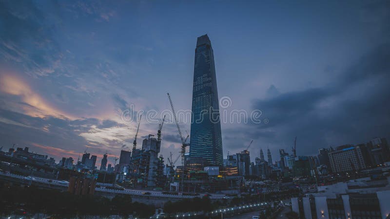TRX Tun Razak Exchange or Exchange 106 Tower Stock Illustration ...