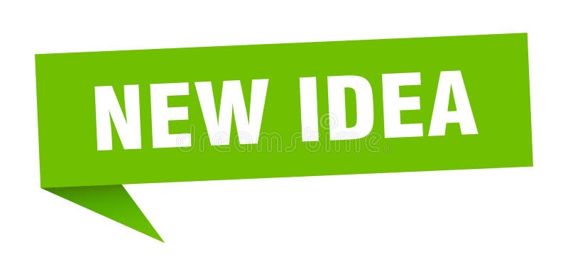 New Idea Banner. New Idea Speech Bubble Stock Vector - Illustration of ...