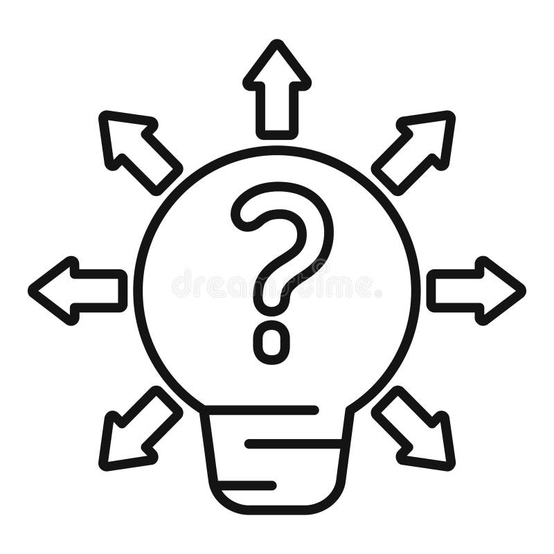 New Idea Critical Thinking Icon Outline Vector. Reason Guess Stock ...