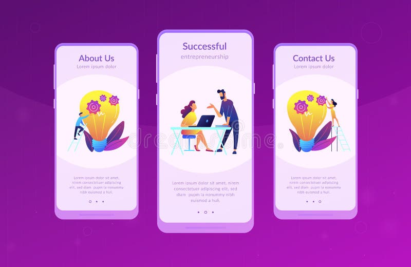 New Idea Engineering App Interface Template. Stock Vector ...