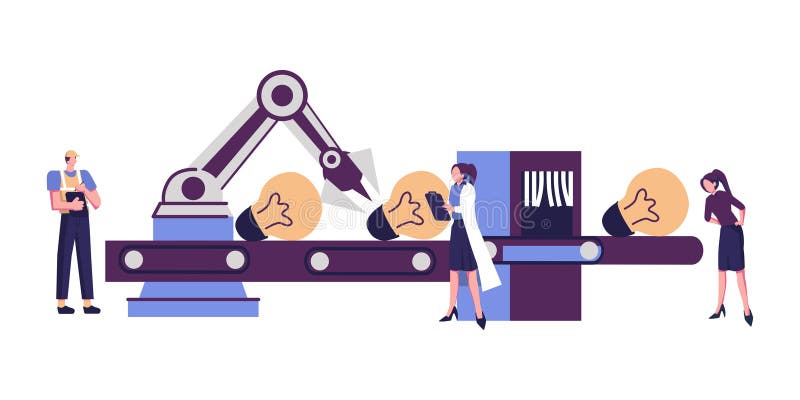 New Idea Generation Flat Style Illustration Vector Design Stock Vector ...