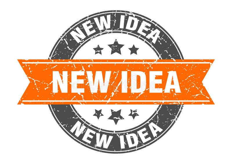 New Idea Round Ribbon Isolated Label. New Idea Sign Stock Vector ...