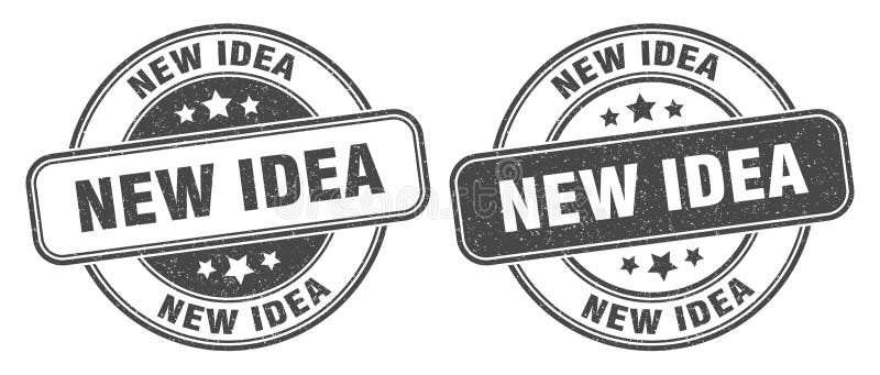 New Idea Stamp. New Idea Label. Round Grunge Sign Stock Vector ...