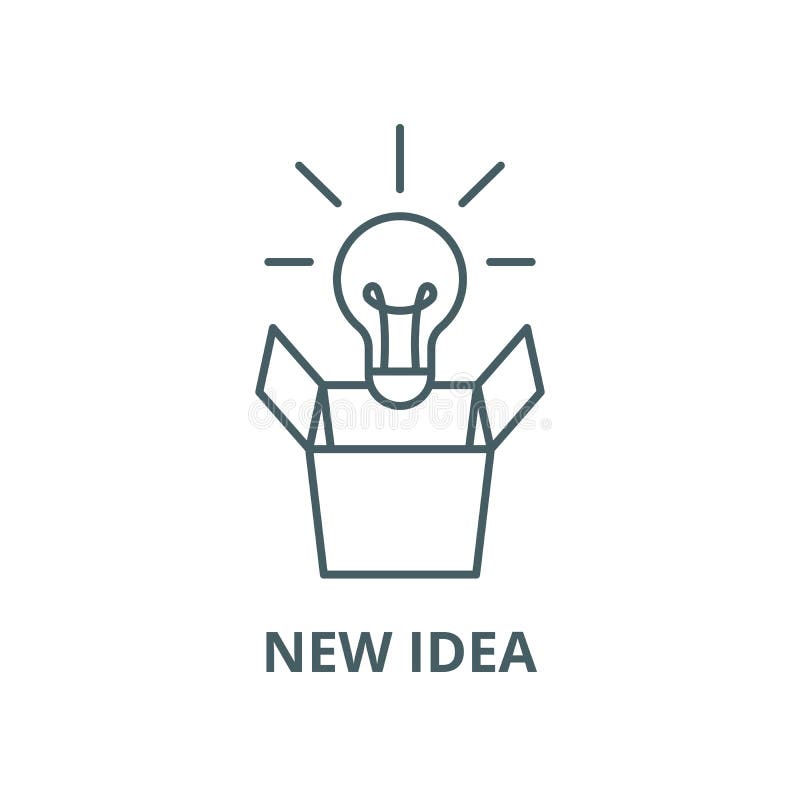 New Idea Vector Line Icon, Linear Concept, Outline Sign, Symbol Stock ...