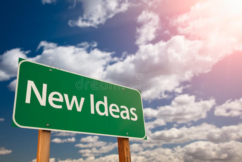 New Ideas Green Road Sign Against Sky Stock Image - Image of fresh ...