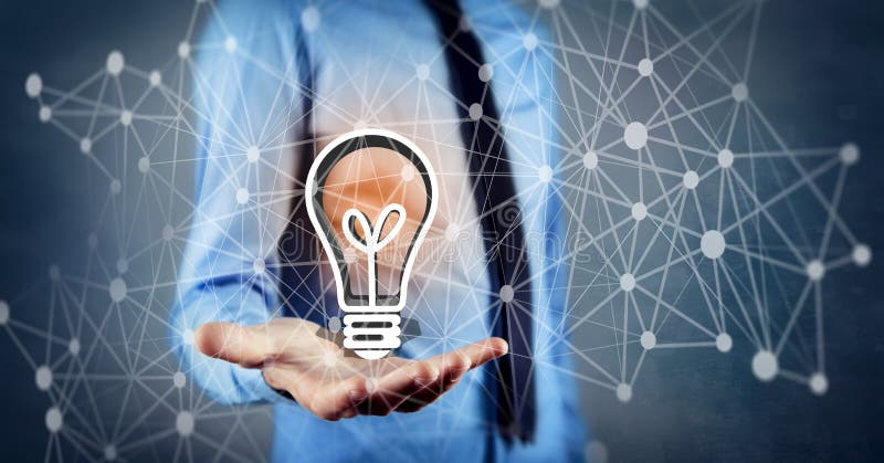 New Ideas with Innovative Technology Stock Image - Image of success ...