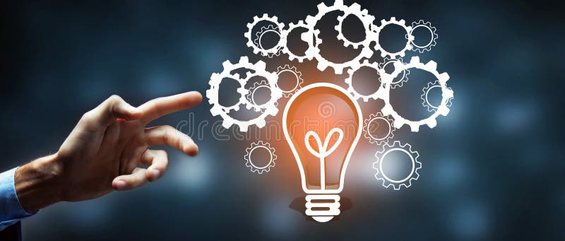 New Ideas with Innovative Technology Stock Photo - Image of success ...