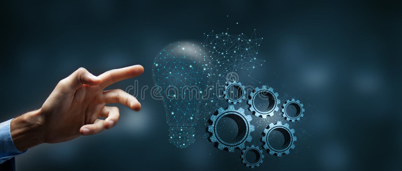 New Ideas with Innovative Technology Stock Image - Image of solution ...