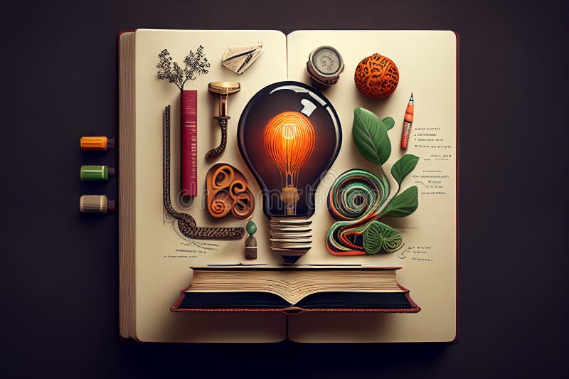 New Ideas Presented As a Light Bulb Stock Illustration - Illustration ...