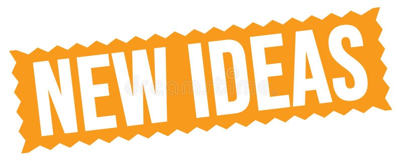 NEW IDEAS Text Written on Orange Stamp Sign Stock Illustration ...