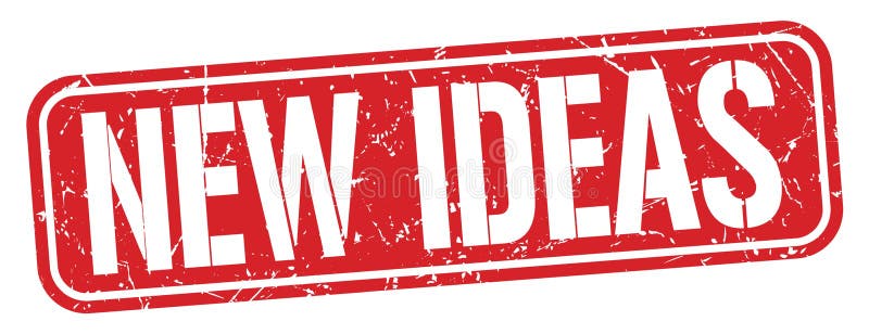 NEW IDEAS Text Written on Red Stamp Sign Stock Illustration ...