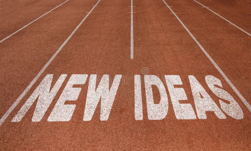 New Ideas Written on Running Track, New Concept on Running Track Text ...