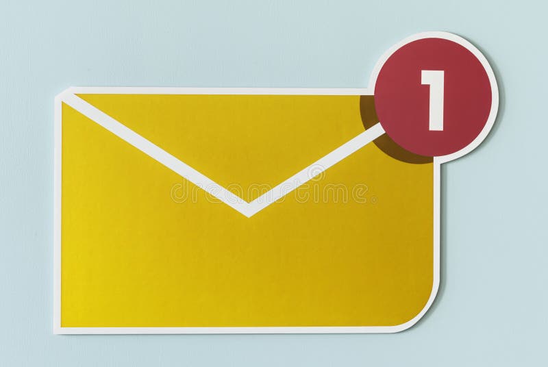 New Incoming Message Email Icon Stock Illustration - Illustration of ...