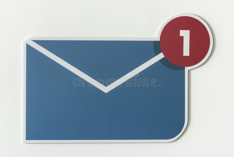 Email Icon on Virtual Interface Stock Photo - Image of connection ...