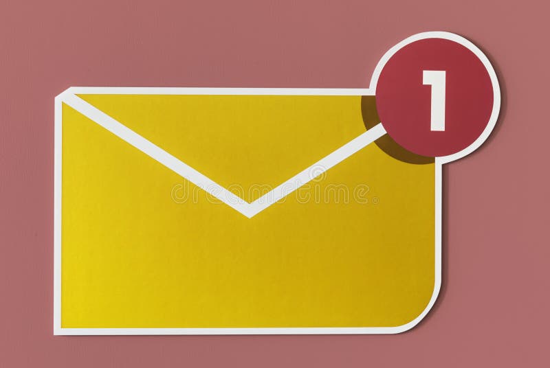 New Incoming Message Email Icon Stock Illustration - Illustration of ...
