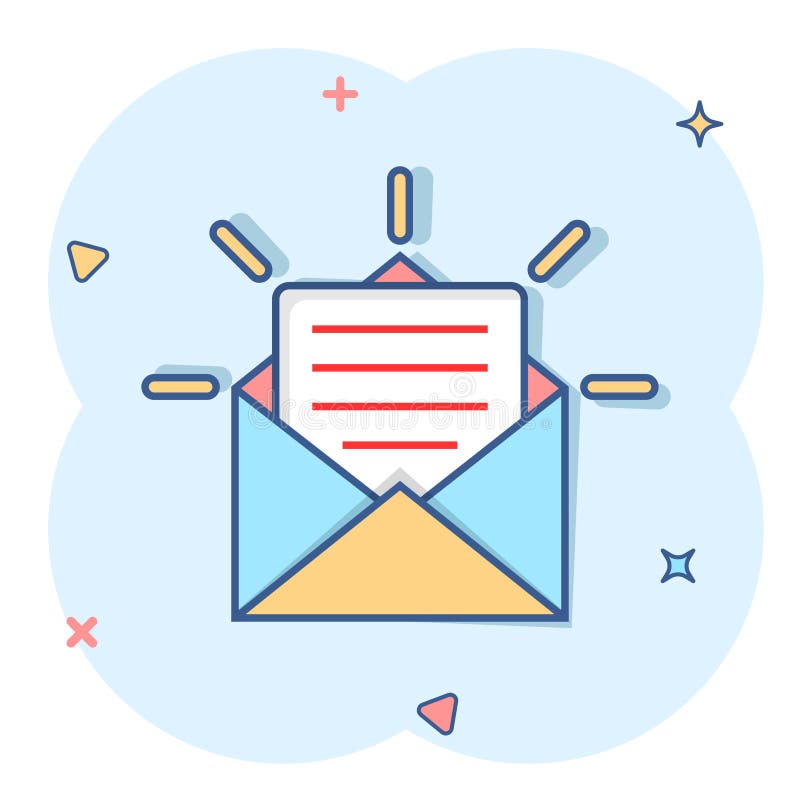 New Incoming Messages Icon in Comic Style. Envelope with Notification ... New Incoming Messages Icon in Comic Style. Envelope with Notification ...