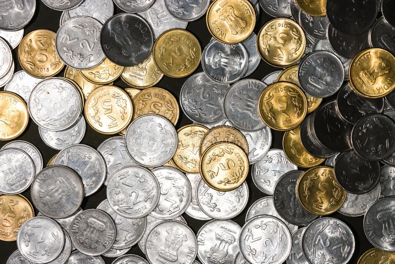New indian coins stock image. Image of currency, commerce - 136391905