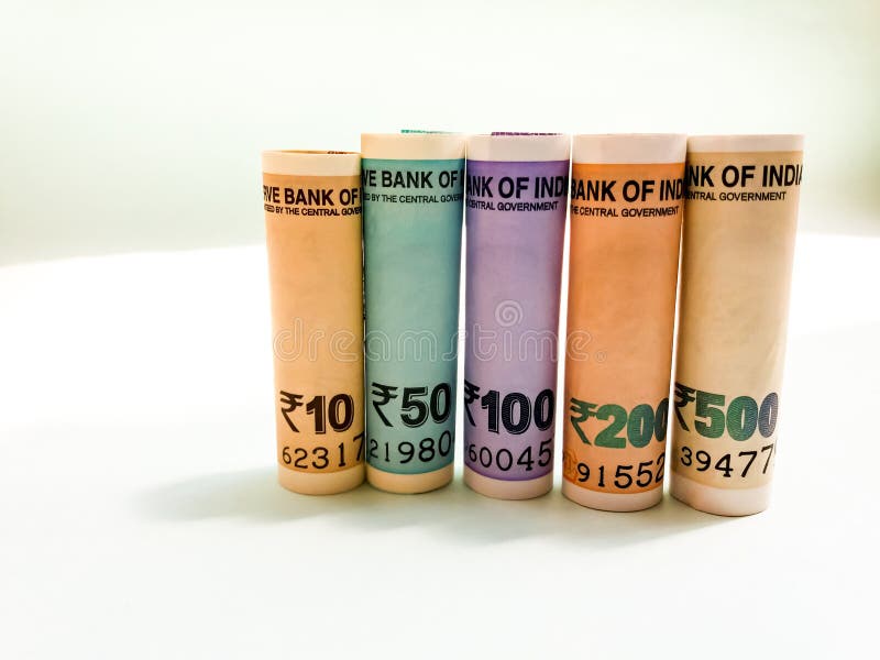 New Indian Currency Notes of Different Values Stock Photo - Image of ...