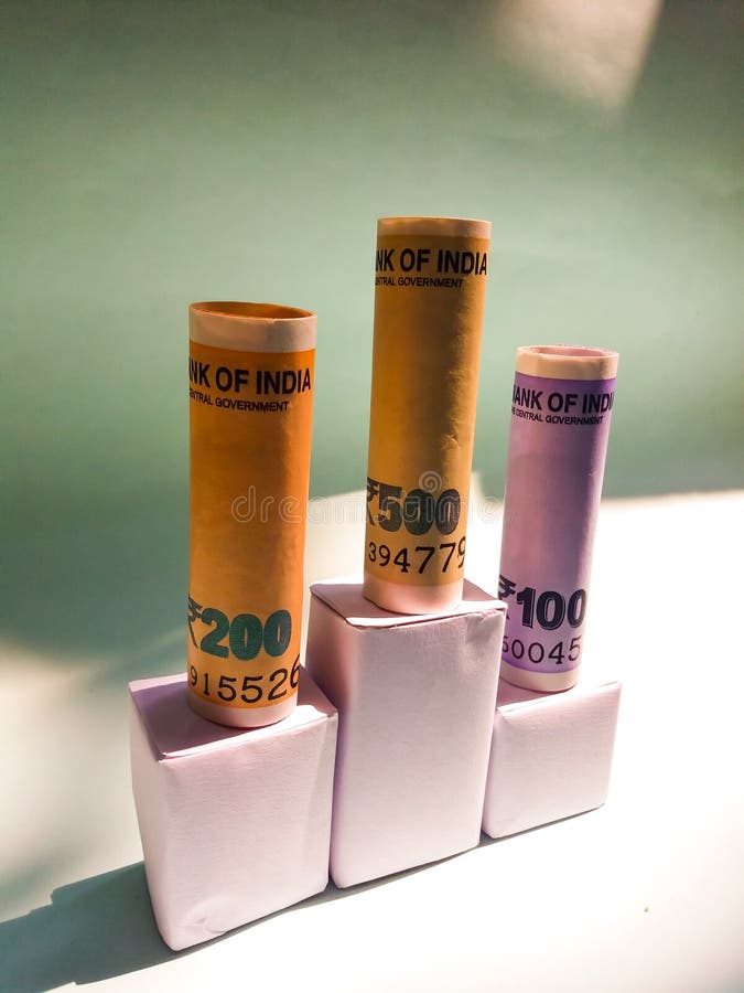 New Indian Currency Notes of Different Values Stock Image - Image of ...