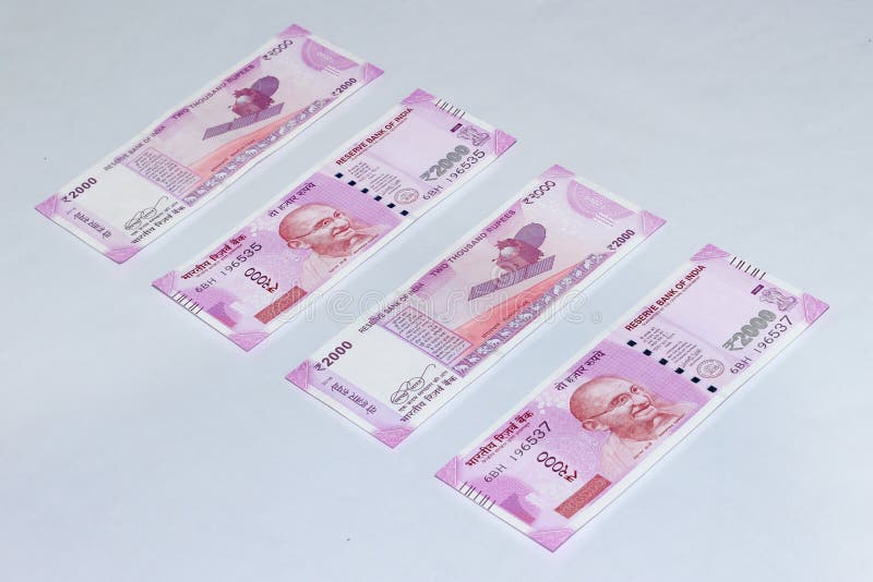 New 2000 Rupee Notes in an Indian Mans Jean Front Pocket. Stock Photo ...