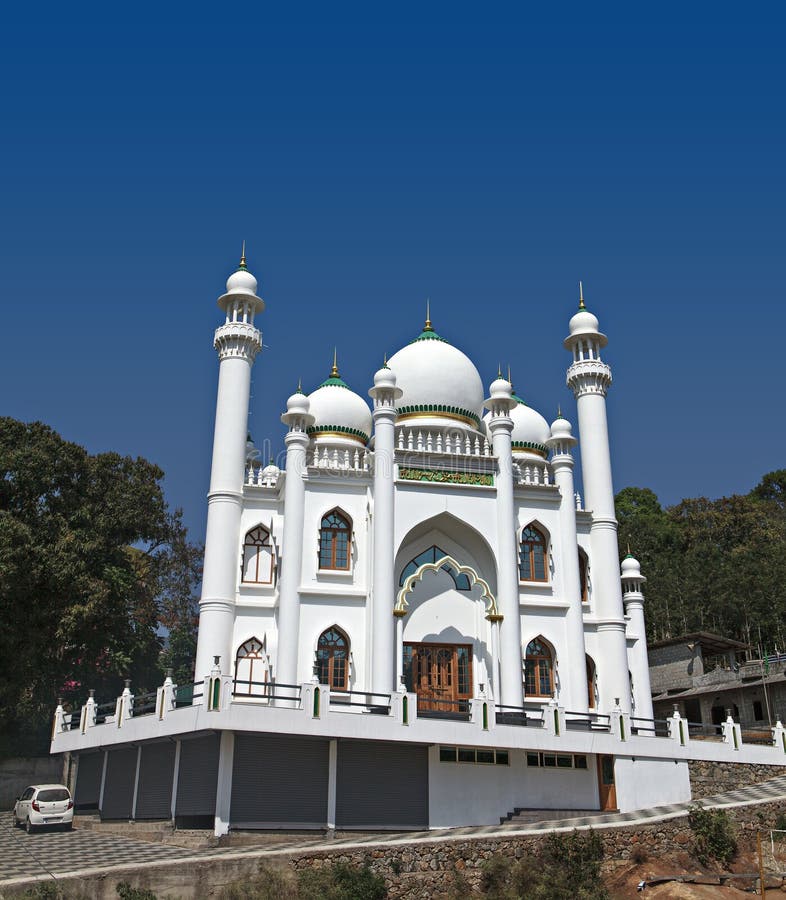 New indian mosque stock photo. Image of minaret, monument - 89926528