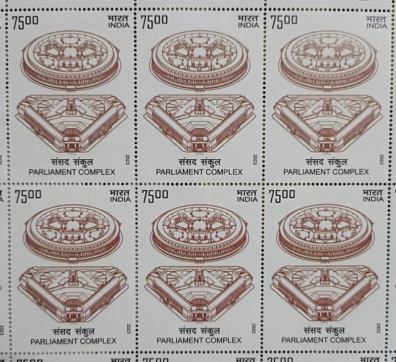 New Indian Parliament Building Commemorated in a 2023 Stamp Released by ...