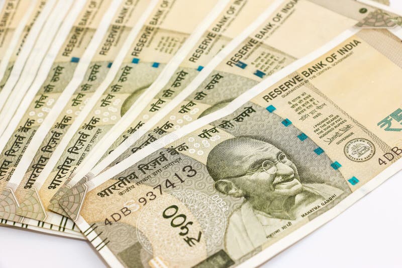 New Indian 500 Rupees Banknotes Stock Photo - Image of economic, five ...