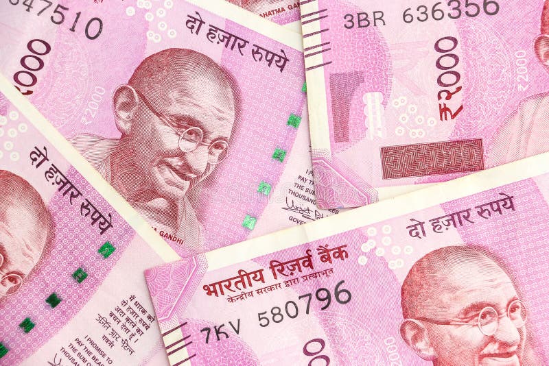New Indian 2000 Rupees Banknotes Stock Photo - Image of market, note ...